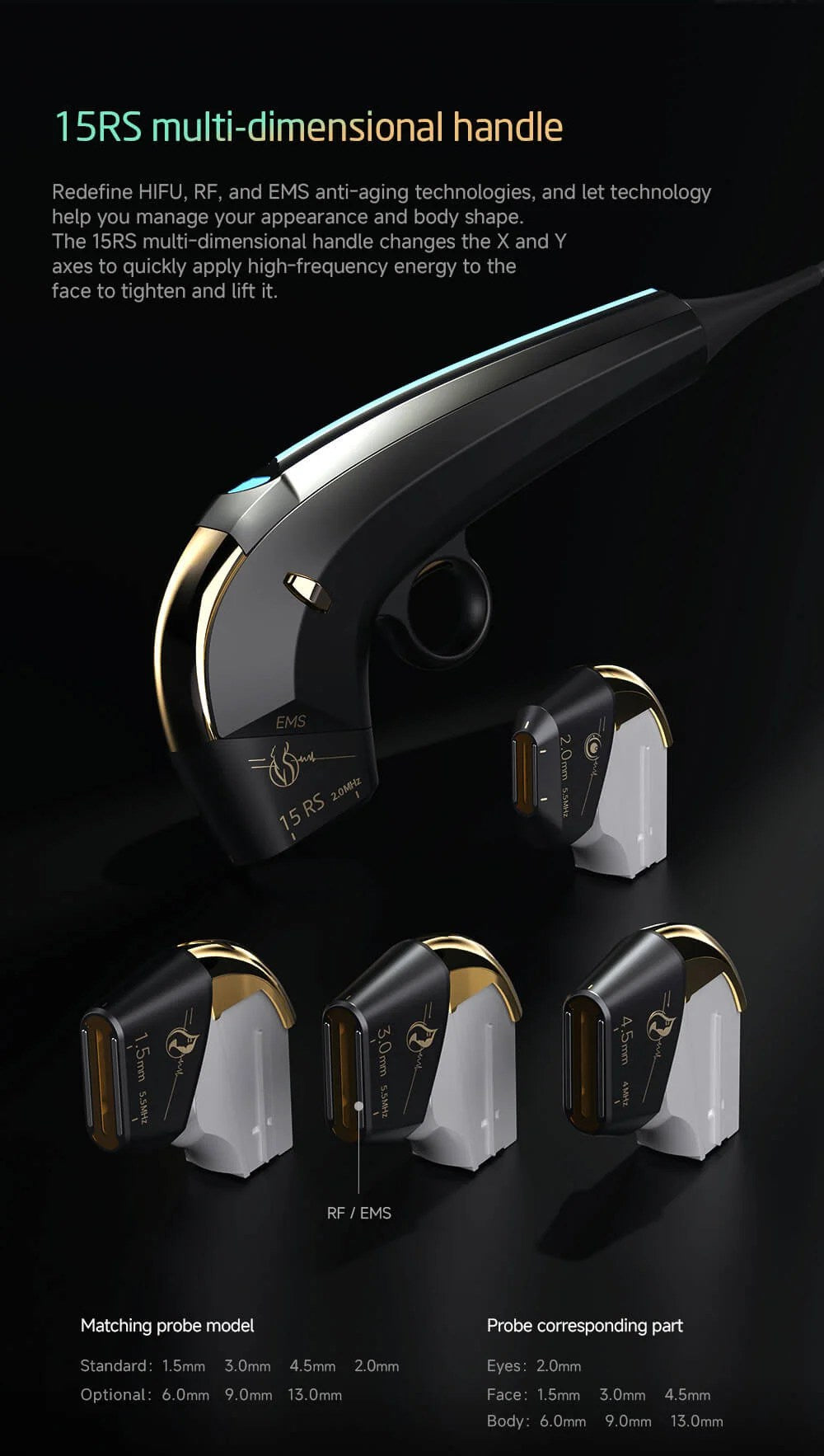 Máquina HIFU 25D 360 Max com MPT, EMS Liposonix - Alisa