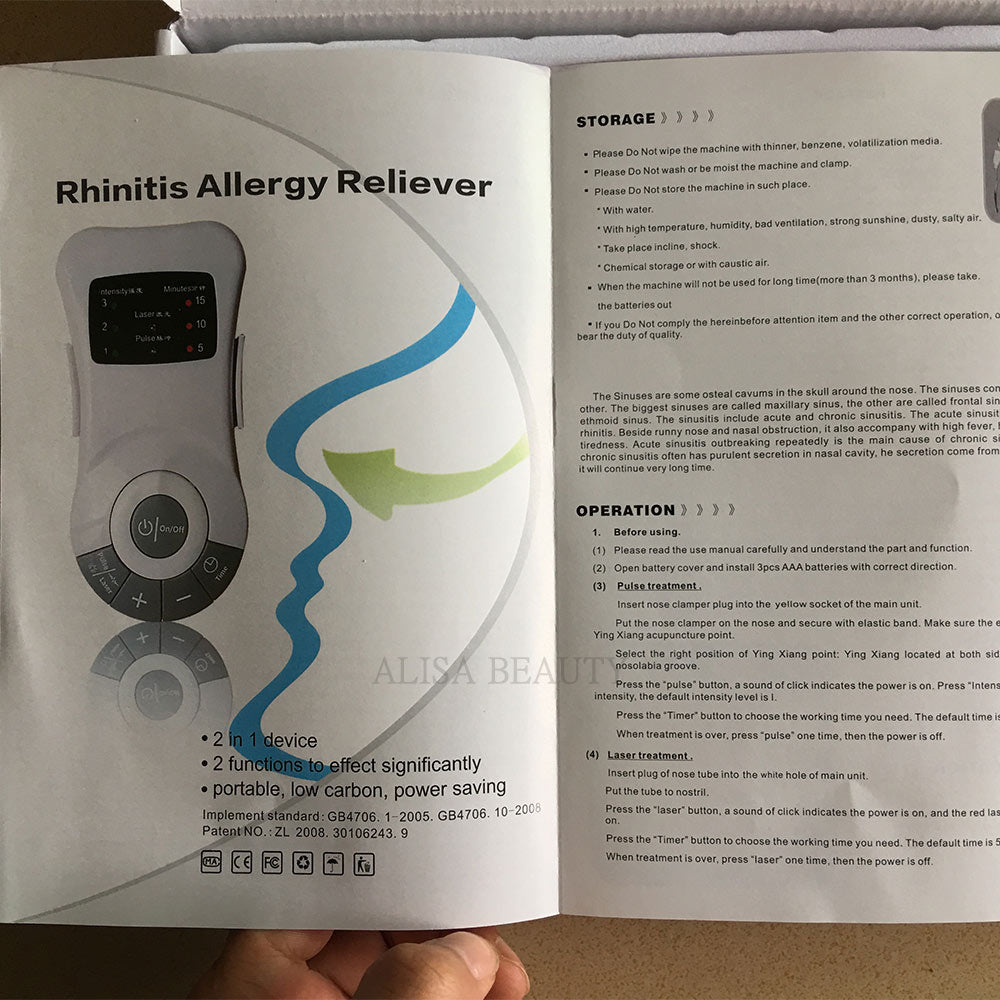 Original Rhinitis Therapy Machine Allergy Reliever Low Frequency Laser