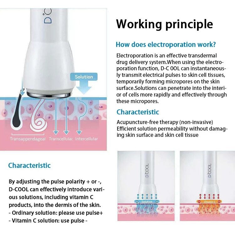 Dcryo Electroporation Facial Machine Cryotherapy Device