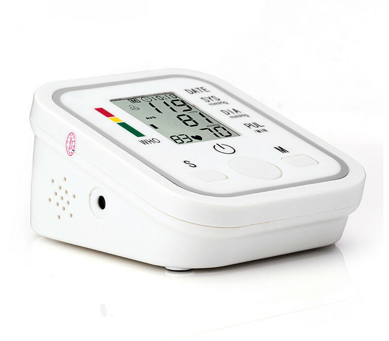 Digital Automatic Arm Blood Pressure Monitor BP pulse gauge Meter elec