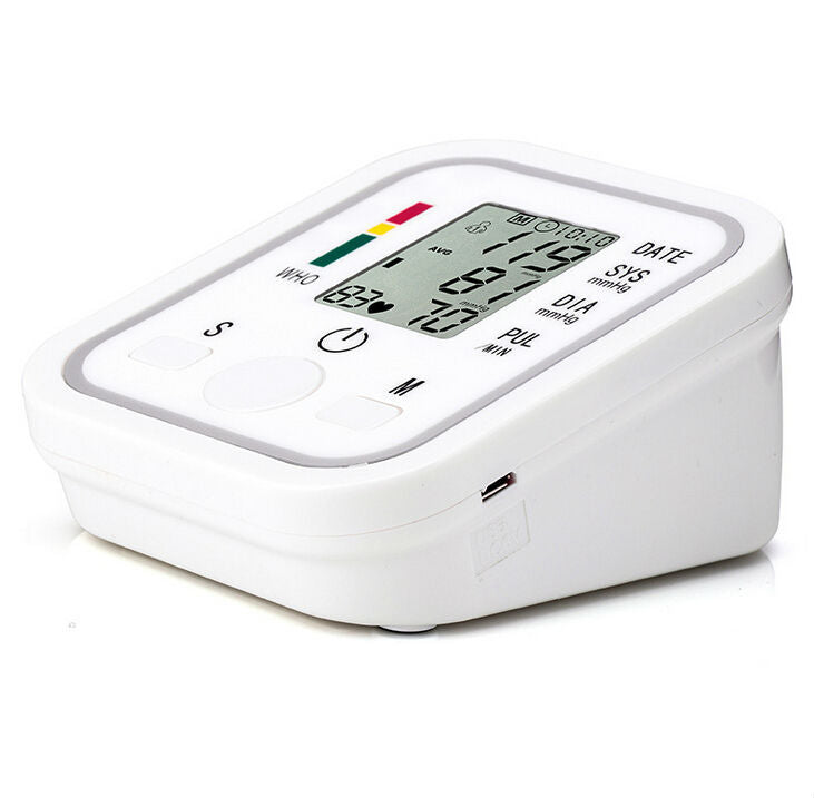 Digital Automatic Arm Blood Pressure Monitor BP pulse gauge Meter elec